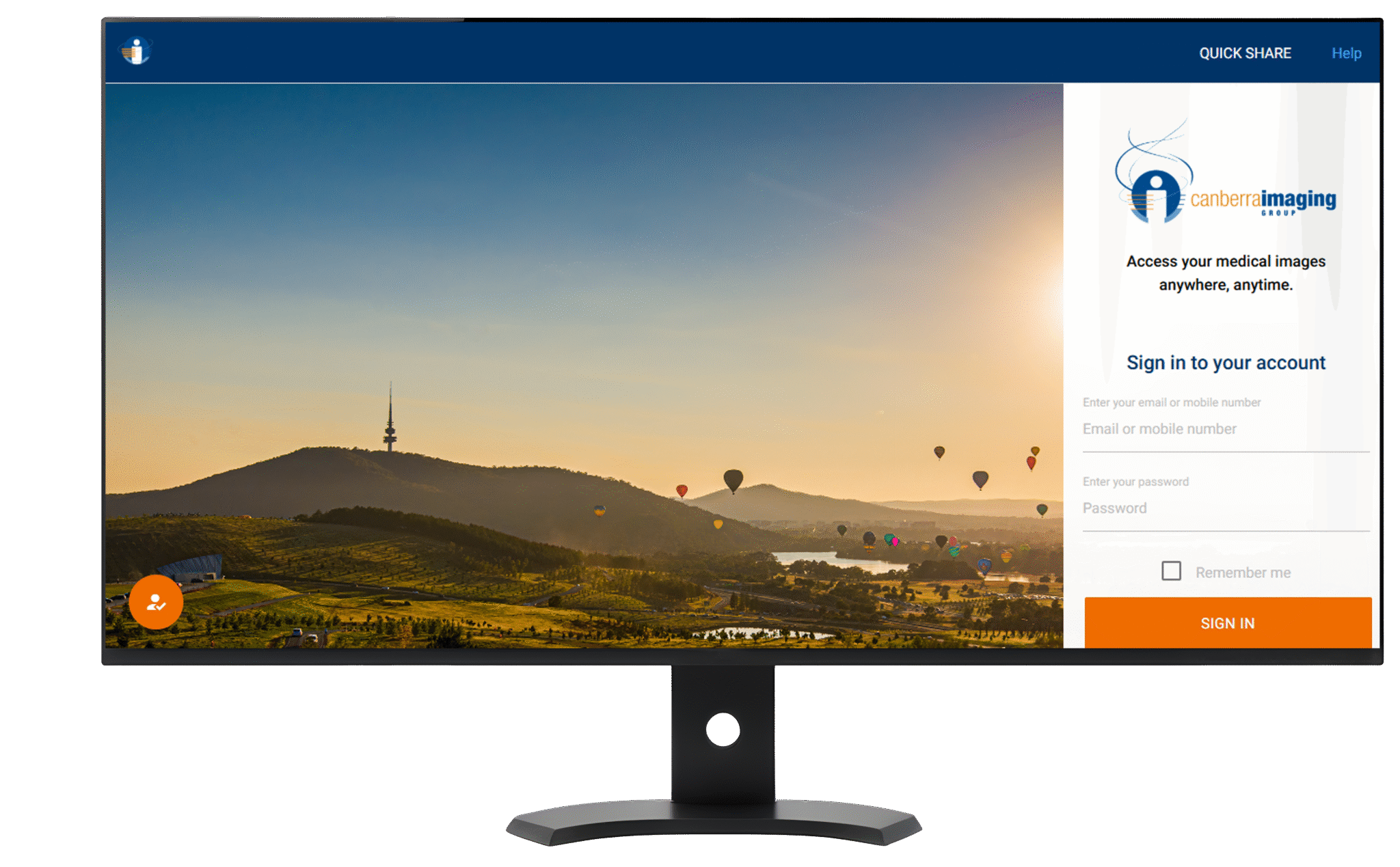 Patient portal monitor - Canberra Imaging Group
