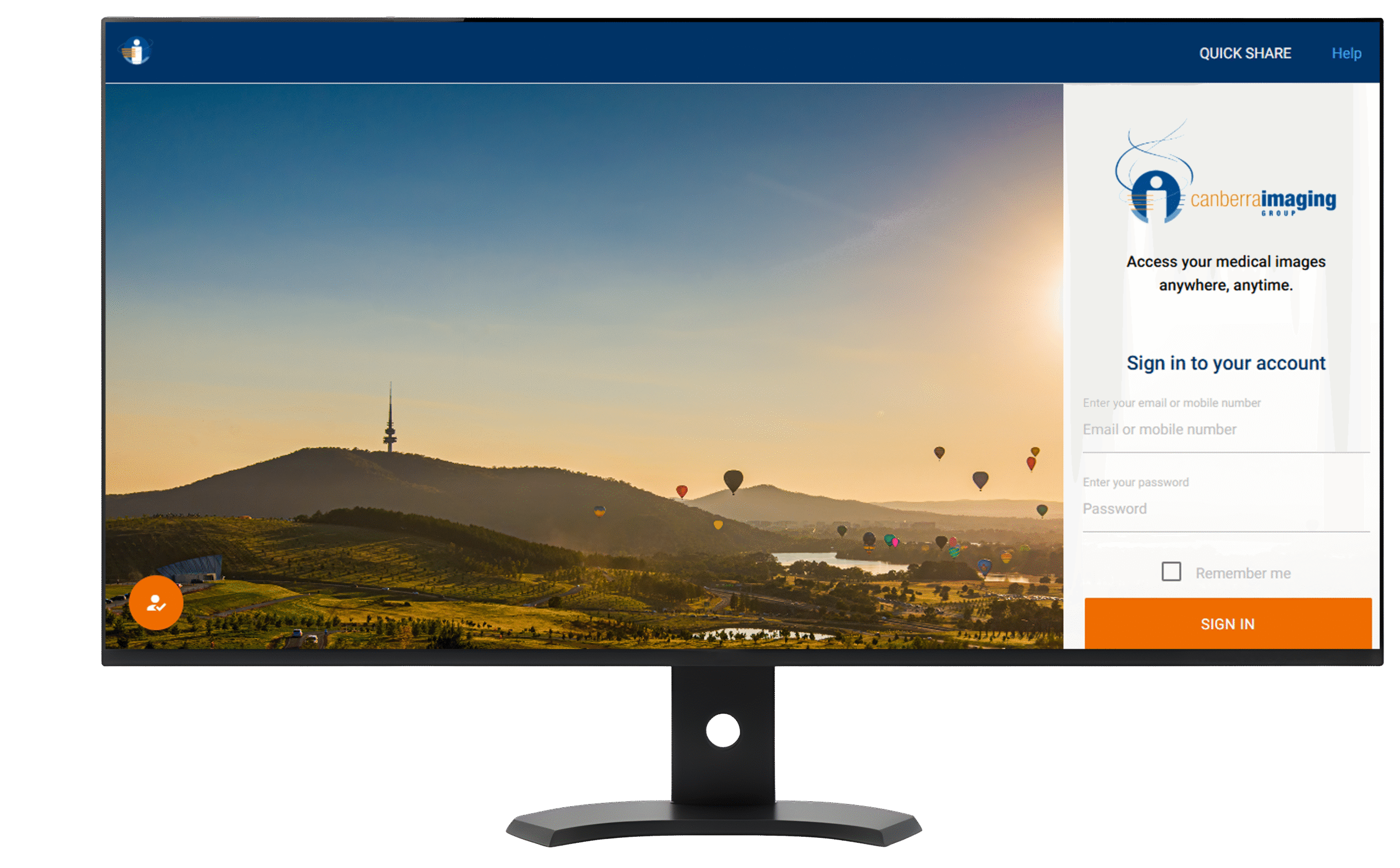 Patient portal monitor - Canberra Imaging Group