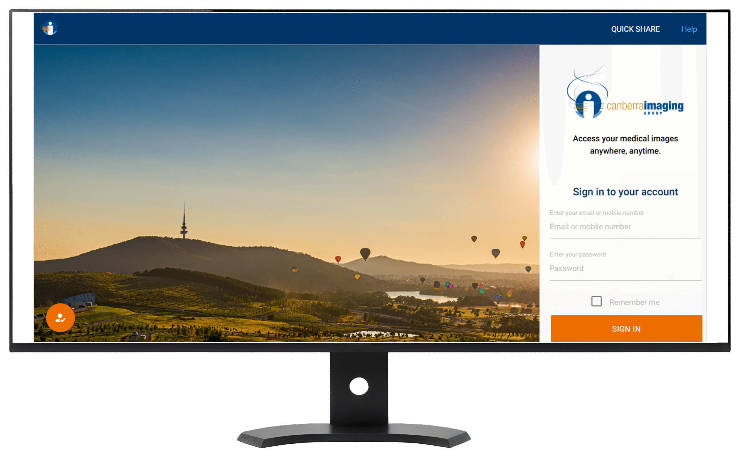 Patient portal monitor - Canberra Imaging Group
